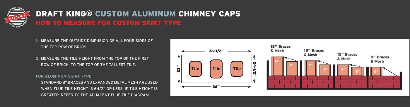 Draft King® Custom Aluminum Chimney Caps | HY-C®